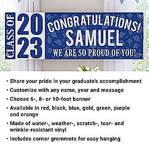 Let’s Make Memories Class of 2023 Graduation Banner - Blue - Graduation Party Décor - 6 Feet