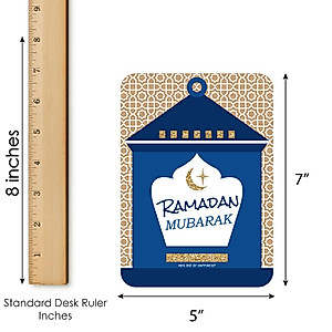 Big Dot of Happiness Ramadan - Bingo Cards and Markers - Eid Mubarak Bingo Game - Set of 18