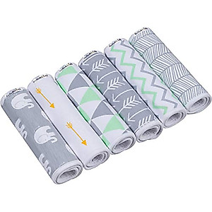 Burp Cloths for Baby Boy & Girl - Ultra Absorbent Burping Cloth Rags - Anti Shrink Unisex Burpy Clothes - Super Soft Jersey Cotton, Large 21"x10" - Thick for Newborn Cloth Diapers - 6 Pack
