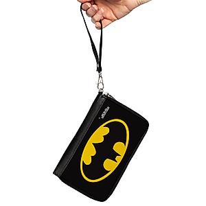 Buckle-Down Women's PU Zip Around Wallet Rectangle-Batman, 7.5"x4.5"
