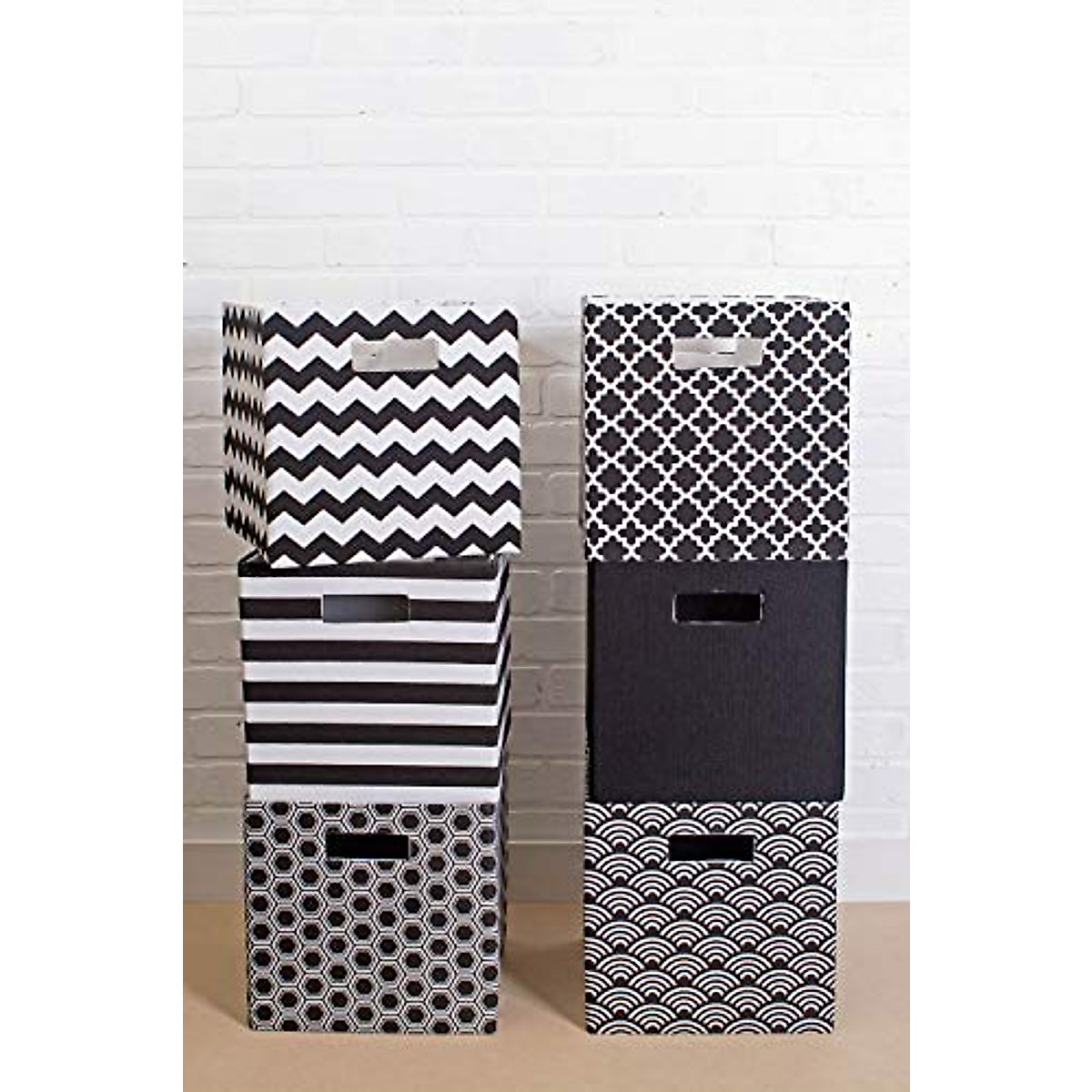 DII Poly-Cube Storage Collection Hard Sided, Collapsible Solid, Large, Black