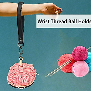 Portable Wrist Yarn Holder Wrist Pendant Yarn Ball Holder Mini Minder Prevents Yarn Tangling and Misalignment Ultimate Companion for Every Knitting and Crochet Enthusiast (Red)