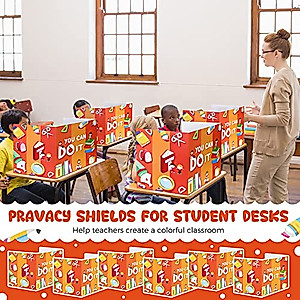 6 Pcs Privacy Boards Classroom Privacy Screen Classroom Desk Dividers for Students Bright Colored Desk Privacy Panel Privacy Folders for School Teacher Student Study Test Classroom (Elegant Style)
