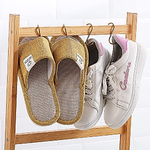 Evanda Gold S Hooks for Hanging Pack of 30, Heavy Duty Stainless Steel Titainium Plating Metal Mutil Purpose Hanger for Kitchen Pans, Pots, Utensils Tooks, Cups, Mugs, Clothes, Bags, Towels, Plants