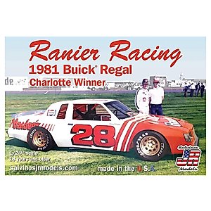 Salvinos J R Model 1/24 NASCAR 1981 Charlotte Winner Car Buick Regal Bobby Allison 28 Rainier Racing Plastic Model SJMRRB1981C