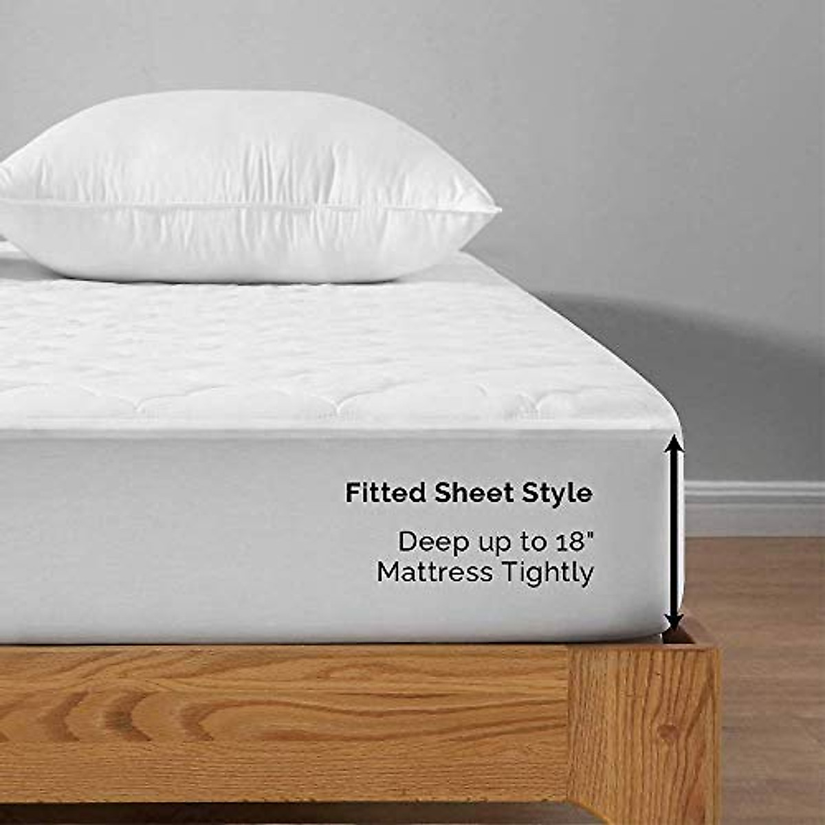 Beclecor Full XL Mattress Pad Cover,Quilted Waterproof Mattress Protector Breathable Noiseless Super Absorption Without Leakage 18" Deep Pocket 54"×80"