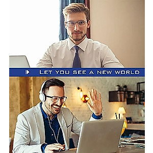 KISDATE OPTICS 4 Pack Reading Glasses Blue Light Blocking Men,Stylish Computer Readers Anti UV/Eyestrain Durable Metal Frame Spring Hinge Quality Eyeglasses Exquisite Leather Case (Mix Color +1.50)