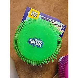 Banzai Green Aqua Saucer Pool Toy 5" Disk (Soak It and Throw It)