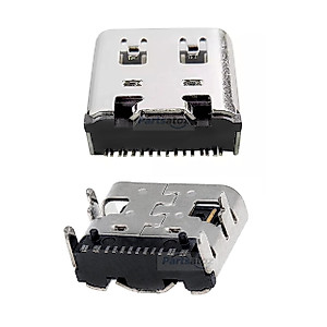 Rinbers Pack of 2 USB Type-C Charging Port Charger Socket Power Jack Replacement for Sony Playstation 5 DualSense PS5 Wireless Controller with Opening Tools