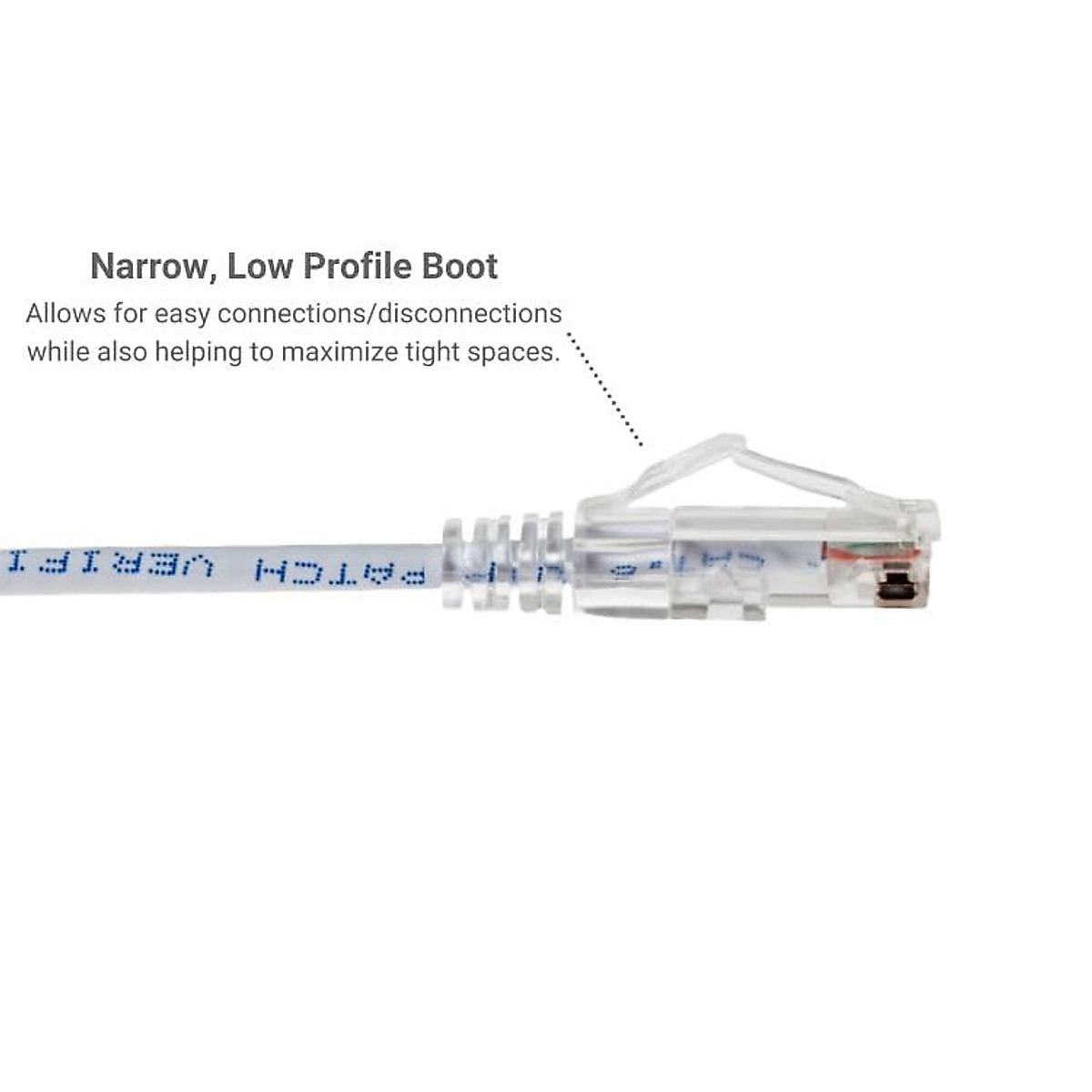 CablesAndKits - Cat6 Slim Snagless 10ft White Ethernet Cable, High-Density PVC Jacket (CM), Pure Copper, RJ45 Computer & Networking Patch Cord - Lifetime Wty