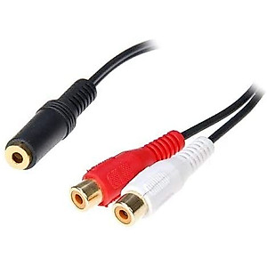 Eeejumpe 6 inches Stereo Splitter-3.5mm Jack to 2-RCA Jacks Audio Adapter