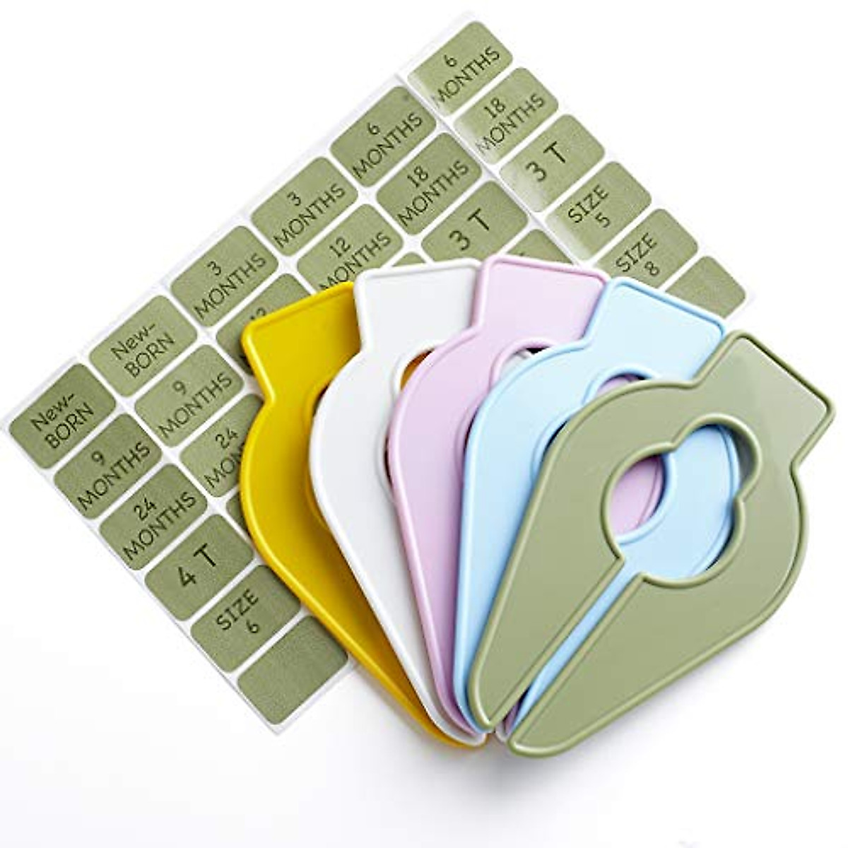 Baby Buddy Size-It Closet Organizers, Size Dividers for Nursery Organization, Pink, 5 Count