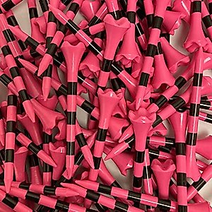 2-3/4" Pride Performance Golf Tee Striped, Citrus Pink, 100 Count