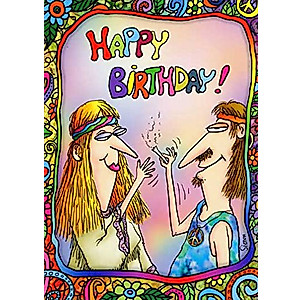 Stoned Hippies Oatmeal Studios Funny Birthday Card