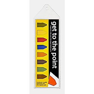 Get to the Point - Magnetic Arrow bookmarks - NEON- Set of 8 - Arrow Line Book Marker Pack is Ideal for Men, Women, Teachers, Librarians, Teens & Kids! Great for School, Work & Readers on all levels.