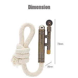Vintage Lighter Retro Trench Rattlesnake Rope Velvet Metal Lighter Fire Starter Camping Outdoors,No need for Kerosene/gas,#3