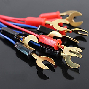 6pcs Lime2018 Interconnect Circuit Wire : Used for Physics Laboratory Electricity Connection,Demos Teaching Basic Principles Of Electricity And Simple Circuit Wire Works