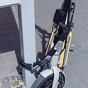 ABUS Alarmbox 2.0, Mobile Alarm System, ACH 6KS/100 Cable, Secures Bicycles, Prams, E-Scooters, Intelligent 100 dB Alarm, Black