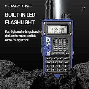 Baofeng Radio Handheld Ham Radio UV-S9 Pro 8W High Power Dual Band Portable Two Way Radio with Battery and USB Charger Cable Upgrade of UV-5R Walkie Talkies(Blue)