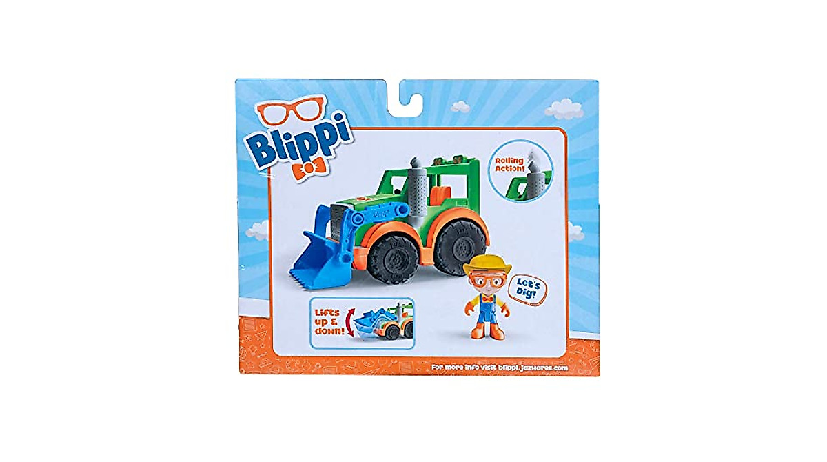 Blippi Tractor Toy for Toddlers - Fun Vehicle with Freewheeling Features
