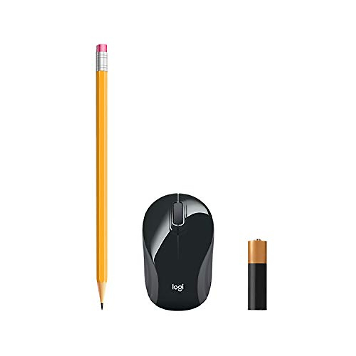 Logitech Wireless Mini Mouse M187 Ultra Portable, 2.4 GHz with USB Receiver, 1000 DPI Optical Tracking, 3-Buttons, PC / Mac / Laptop - Black