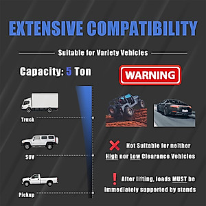 TCE Pneumatic Air Hydraulic Car Bottle Jack for Auto Repair and House Lift, 5 Ton