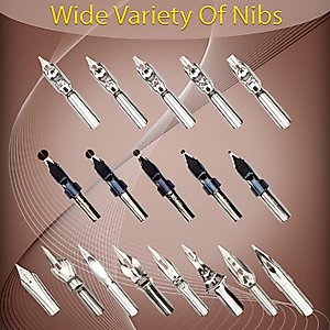 Trustela Office Supplies Calligraphy Nibs, 18 Calligraphy Pen Nibs, Dip Pen Nibs, Feather Pen Nibs, Quill Pen Nibs, Ink Pen Nibs, Fountain Pen Nibs