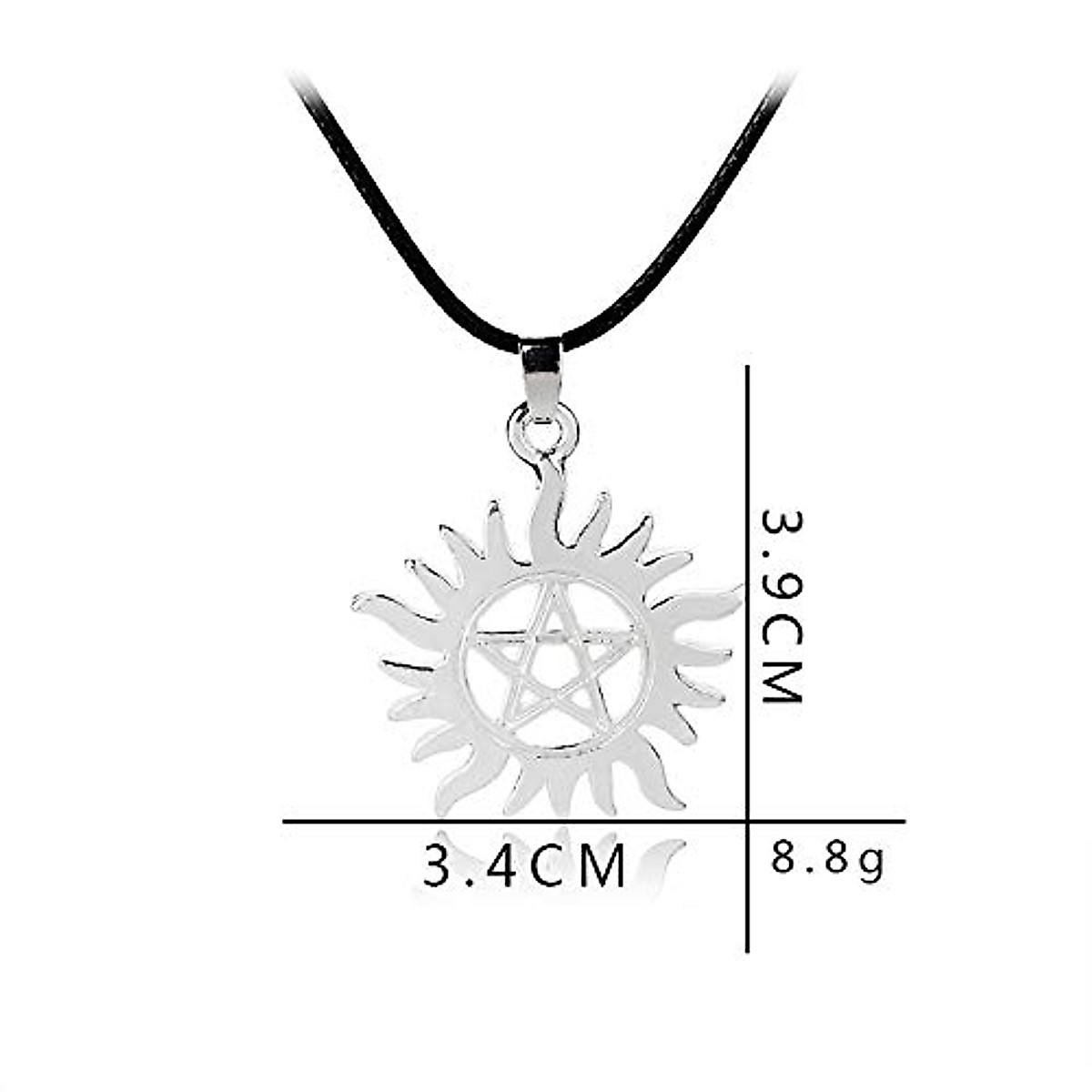 Fineder 4 Pack Supernatural Necklace Dean Winchester Mask Pendant Necklace, Supernatural Merchandise Jewelry Gifts