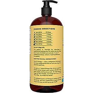 Wonder Paws Fish Oil For Dogs - Omega 3 For Dogs From Alaskan Salmon, Cod & Krill Oil - EPA DHA Fatty Acids - Less Shedding & Itching - Skin, Joint, Immune & Heart Health - 16 oz Pet Liquid Supplement