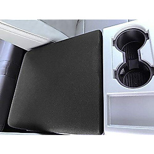 MOEBULB Center Console Lid Armrest Soft Pad Protector Cushion Cover Compatible for 2010-2018 Ford F150 F250 Truck SUV (without Latch Opening Hole)