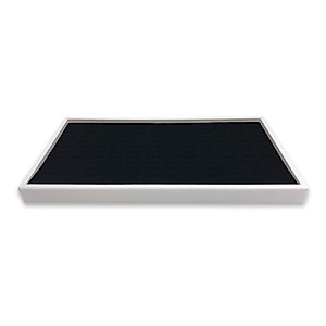 144 Foam Insert Ring Display Tray (White Tray, Black Foam) - 1 Pack (14 ¾” x 8 ¼” x 1”) – Merchandising/ Jewelry Display/ Organizer/ Multi Purpose Tray