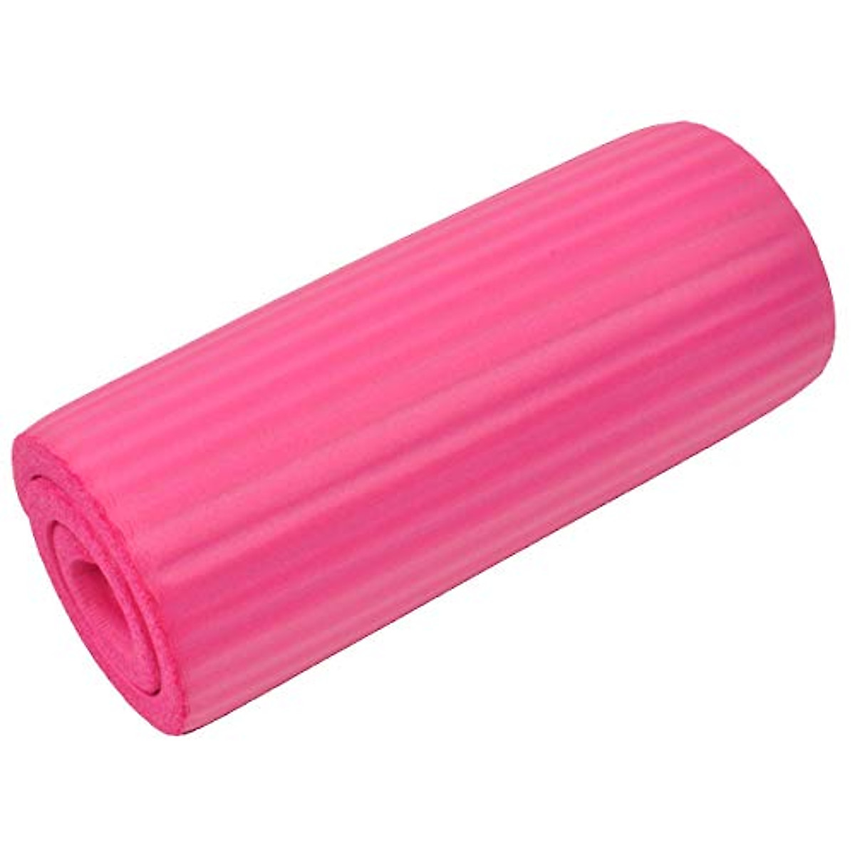 Signature Fitness All Purpose 1/2-Inch Extra Thick High Density Anti-Tear Exercise Yoga Mat and Knee Pad with Carrying Strap, Pink