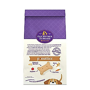Old Mother Hubbard by Wellness Classic P-Nuttier Natural Dog Treats, Crunchy Oven-Baked Biscuits, Ideal for Training, Small Size, 20 ounce bag