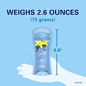 Secret Clear Gel Antiperspirant and Deodorant, Vanilla (Pack of 2)