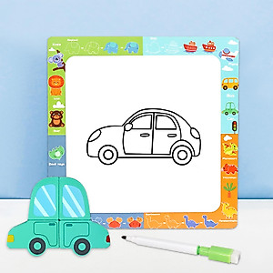 Wooden Puzzles for Toddlers 1-3, Educational Preschool Puzzle Toy, Each Set of Jigsaw Puzzles Contains 4 Patterns, Backside Can be Used as a Drawing Board