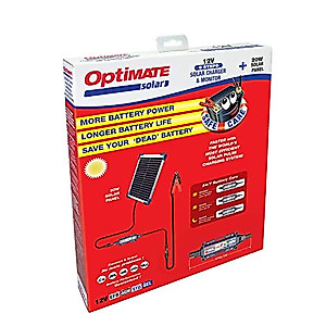 OptiMATE Solar + 20W Solar Panel 6-step 12V 1.66A sealed solar battery saving charger & maintainer