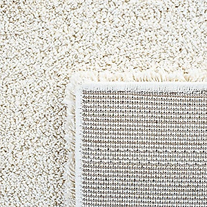 SAFAVIEH Milan Shag Collection 8' x 10' Ivory SG180 Solid Non-Shedding Living Room Bedroom Dining Room Entryway Plush 2-inch Thick Area Rug