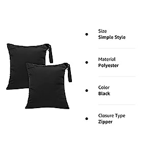 2 Pcs Large Travel Laundry Bag Washable Waterproof Wet Dry Bag Large Dirty Clothes Bag Bathing Suit Workout Bag for Gym Clothes Laundry Wet Clothes Swimming Yoga (Solid Black)