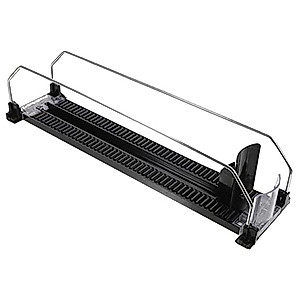DOITOOL Beverage Organizer Glide Refrigerator Organizer Freezer Organizer Drink Manager Plastic Automatic Black Vending Machine Plastic Organizer Drink Sliding Organizer