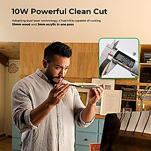xTool M1 10w Compact 3-in-1 Laser Engraver & Cutting Machine with RA2 Pro & Material Box, Higher Accuracy & Smarter 16MP Auto-Focus, Create Christmas DIY Wood/Metal/Paper/Acrylic/Iron-on/Vinyl