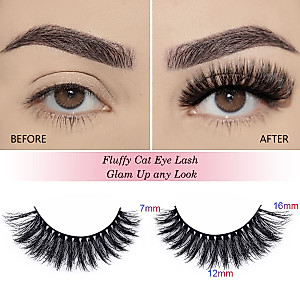 APCYUST Lashes Bulk 30 Pair Wholesale Faux Mink Eyelashes 5D Fluffy Eyelash 15mm 18mm 20mm Natural Medium Length Fake Lash with Portable Pack