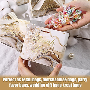 VGOODALL 24PCS Thank You Gift Bags, Party Favor Bags Candy Bags Treat Boxes Paper Gift Bags with Bow Ribbon for Wedding Bridal Baby Shower Birthday Party