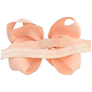 WillingTee 6 Inch 30 Colors Boutique Grosgrain Ribbon Hair Big Bows Headbands for Baby Girls Infants Toddler Kids Teens and Children