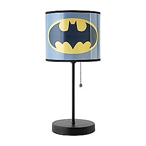Warner Brothers Batman Stick Lamp, Metal, Gray