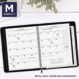 AT-A-GLANCE 2023 Weekly & Monthly Planner Refill for 70-LX81-05 and 70-NX81, Quarter-Hourly, 8-1/4" x 11", Executive, Monthly Tabs, Black (7091110)