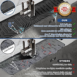 Silicone Sink Faucet Drying Mat Kitchen Sink Faucet Splash Guard Faucet Handle Drip Catcher Tray, Dish Sponge Holder Kitchen Sink Accessories Sink Protector Home Kitchen Organization Gadgets Organizer