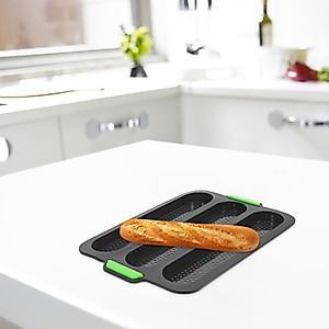 Abaodam Silicone Baking Pan Set - Heart Shape, Dark Gray, Non-Stick, Dishwasher Safe, Ideal for Baking Bread, Cookies, Hot Dogs, Wedding, Picnics