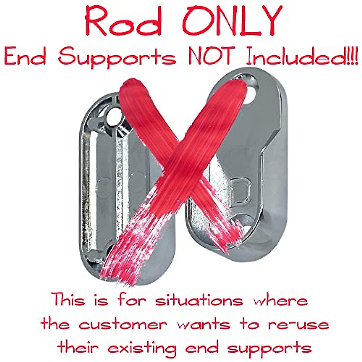 Oval Closet Rod | CUSTOM CUT | Up to 24" | Polished Chrome