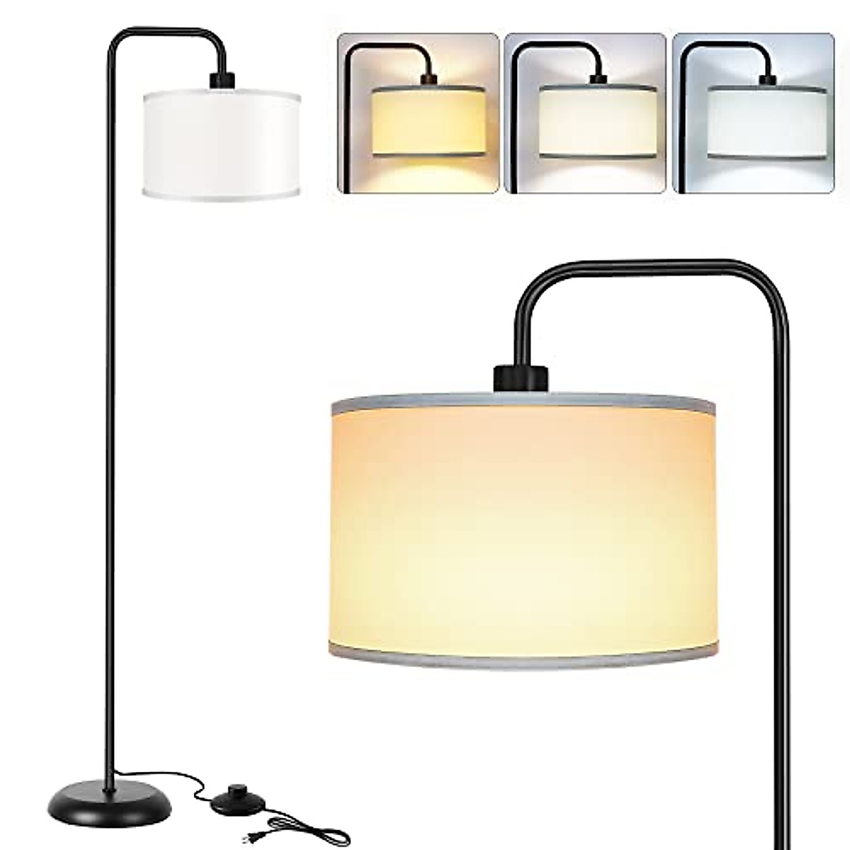 Modern LED Floor Lamp with 3 Color Temperatures