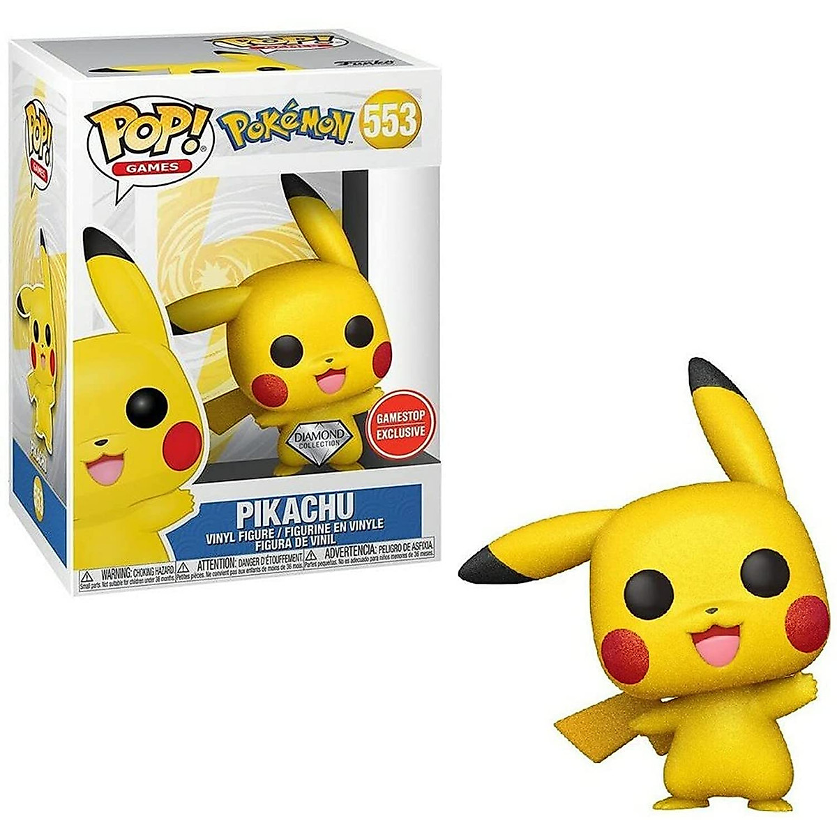 Funko Pop! Games Pokemon Pikachu Waving - Diamond Collection